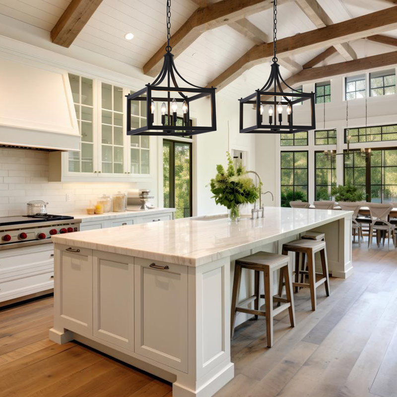 Gracie Oaks Duskin 4 - Light Matte Black Pendant | Wayfair